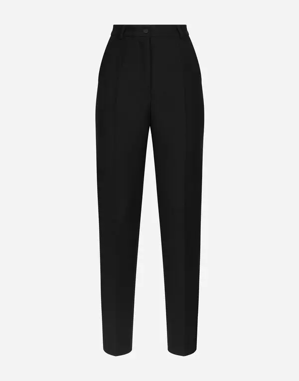 Dolce & Gabbana Tailored Wool Gabardine Tuxedo Pants Pants And Shorts Wool