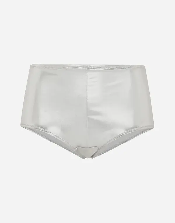 Dolce & Gabbana Foiled Jersey Low-rise Panties Underwear Jersey - Silver