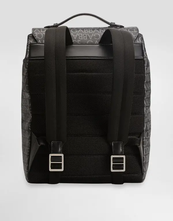 Dolce & Gabbana Coated Jacquard Logo Backpack