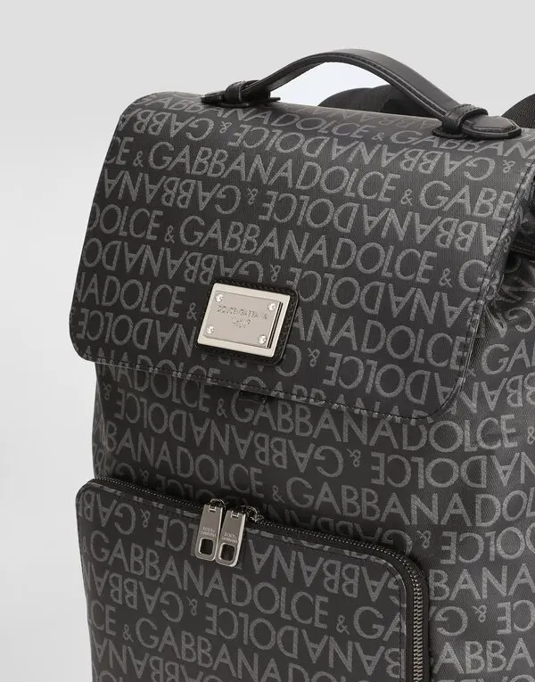 Dolce & Gabbana Coated Jacquard Logo Backpack