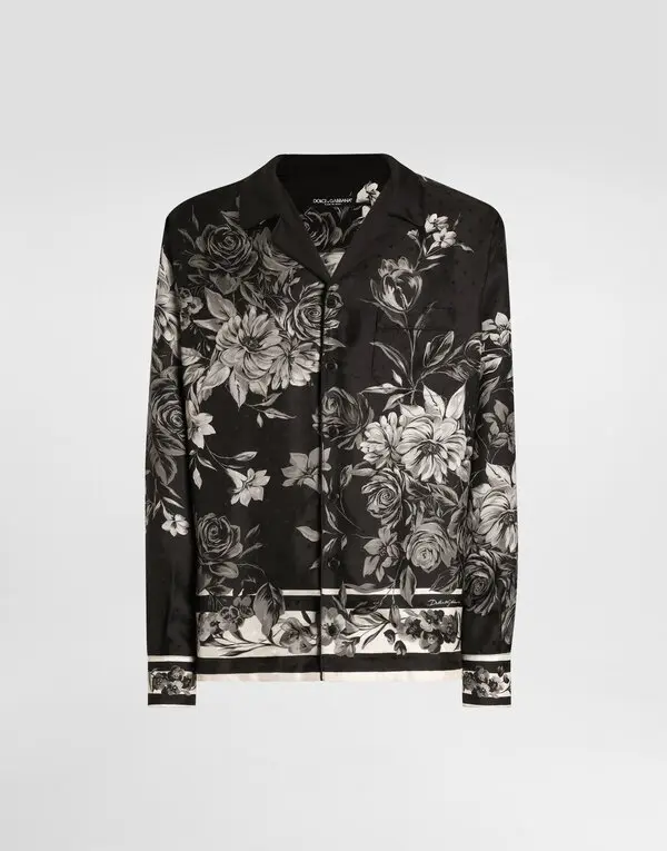 Dolce & Gabbana Flower Bouquet-print Jacquard Twill Shirt Shirts - Multicolor