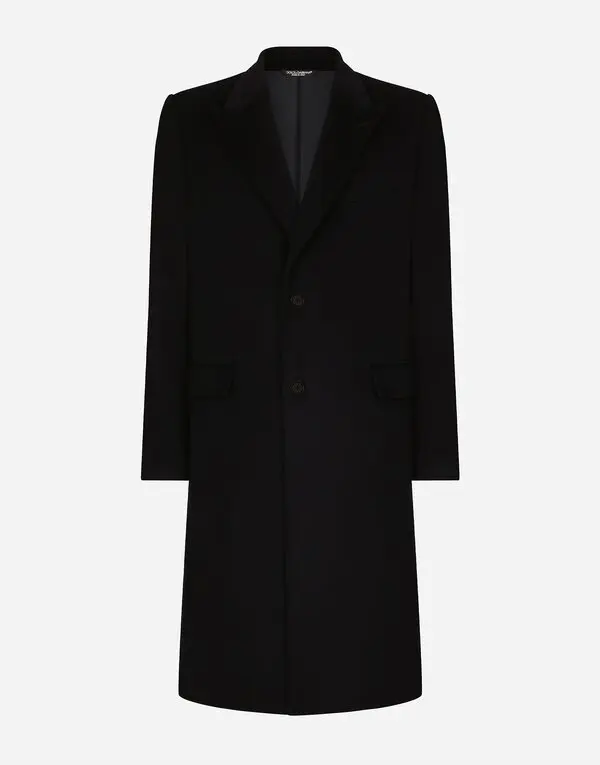 Dolce & Gabbana Single-breasted Cashmere Coat - Blue