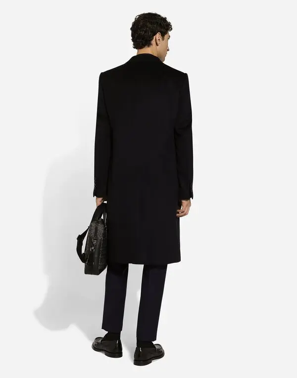 Dolce & Gabbana Single-breasted Cashmere Coat - Blue