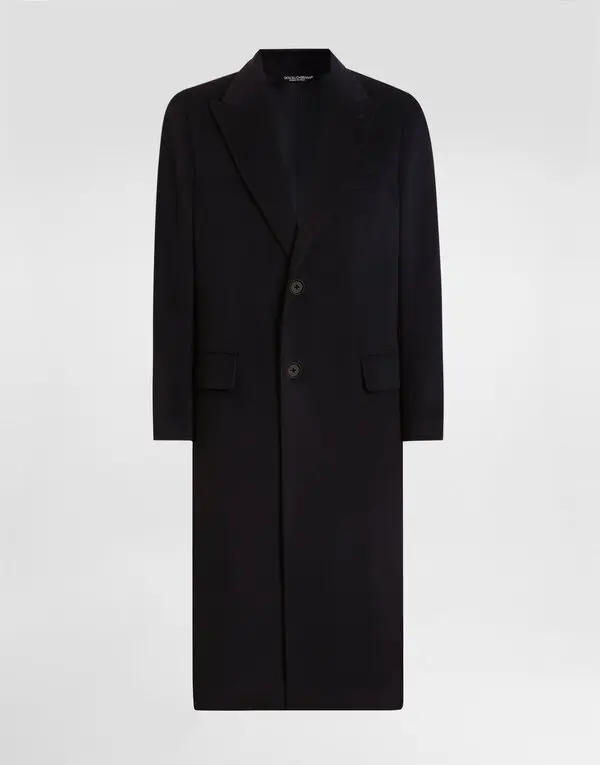 Dolce & Gabbana Single-breasted Cashmere Coat Coats And Jackets - Grey