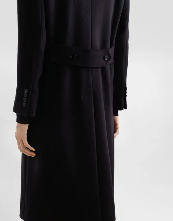 Dolce & Gabbana Single-breasted Cashmere Coat Coats And Jackets - Grey
