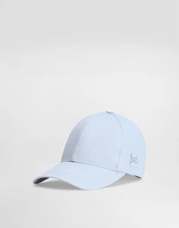 Dolce & Gabbana Cotton Gabardine Baseball Cap Hats And Gloves Light Blue - Azure
