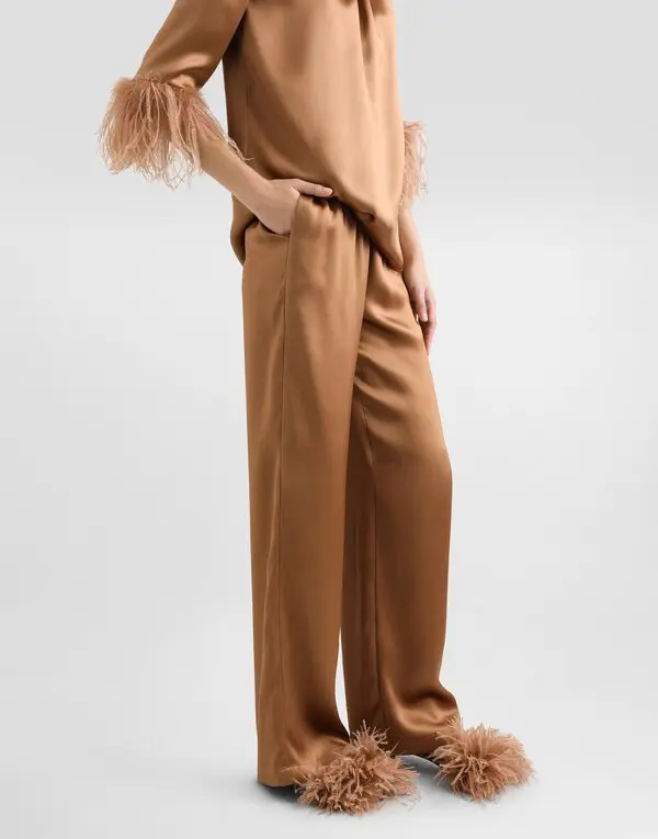 Dolce & Gabbana Double Silk Satin Pajama Pants Pants And Shorts