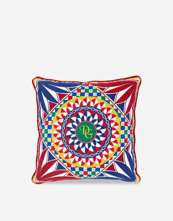 Dolce & Gabbana Embroidered Cushion Medium Special Cushions - Multicolor