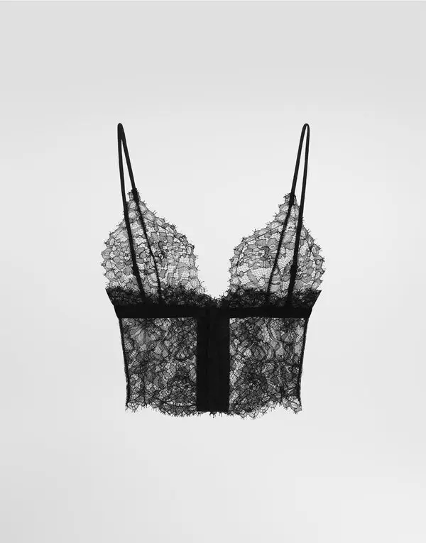 Dolce & Gabbana Triangle Lace Bralette Underwear