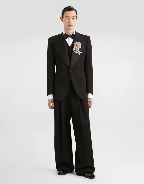 Dolce & Gabbana Wool And Silk Vest Suits And Blazers