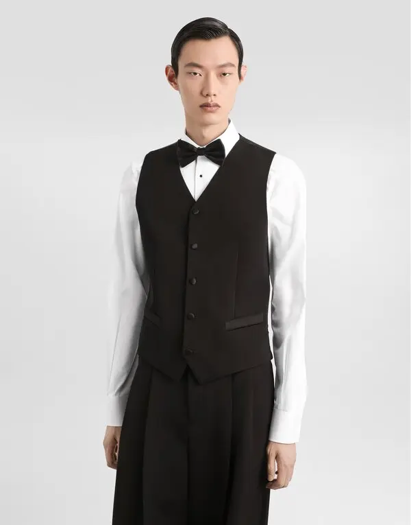 Dolce & Gabbana Wool And Silk Vest Suits And Blazers