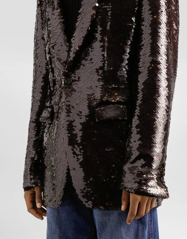 Dolce & Gabbana Single-breasted Sequin Jacket Suits And Blazers