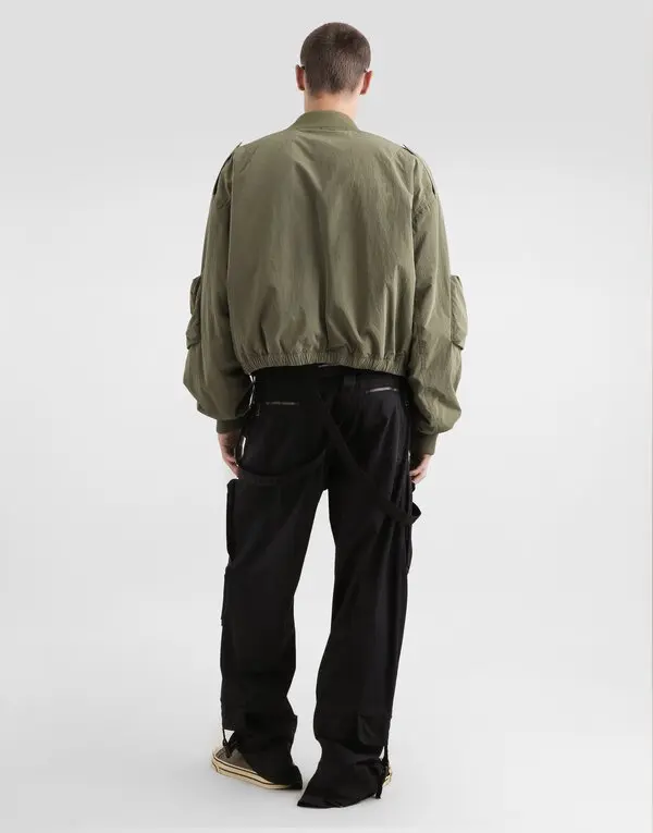 Dolce & Gabbana Wavy Nylon Bomber Jacket Coats And Jackets