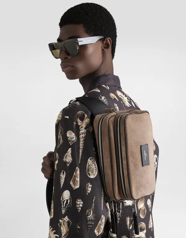 Dolce & Gabbana Belt Bag In Split And Calfskin - Multicolor