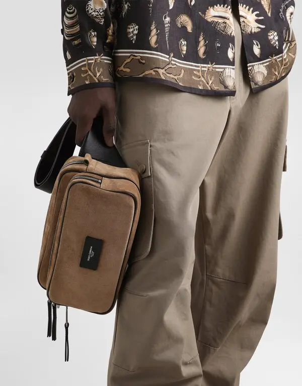 Dolce & Gabbana Belt Bag In Split And Calfskin - Multicolor