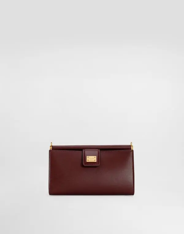 Dolce & Gabbana Plongé Calfskin Phone Bag Collection - Bordeaux