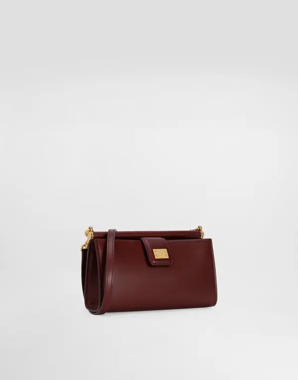 Dolce & Gabbana Plongé Calfskin Phone Bag Collection - Bordeaux