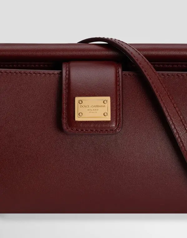 Dolce & Gabbana Plongé Calfskin Phone Bag Collection - Bordeaux