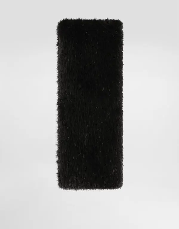 Dolce & Gabbana Faux Fur Muff Hats And Gloves - Black