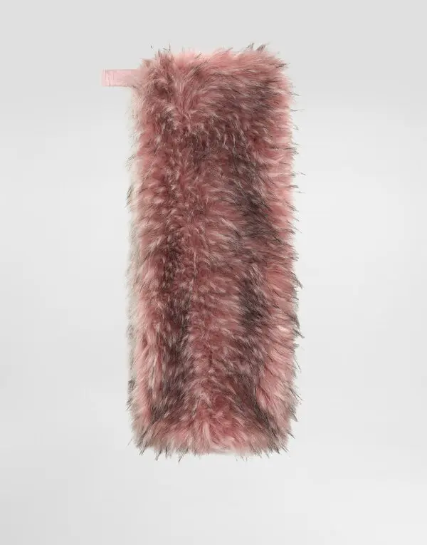 Dolce & Gabbana Faux Fur Muff Hats And Gloves - Pink