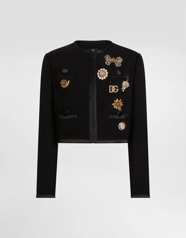 Dolce & Gabbana Double Crêpe Wool Jacket Coats And Jackets