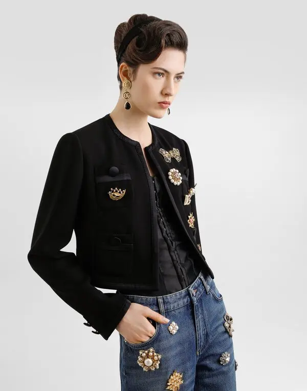 Dolce & Gabbana Double Crêpe Wool Jacket Coats And Jackets