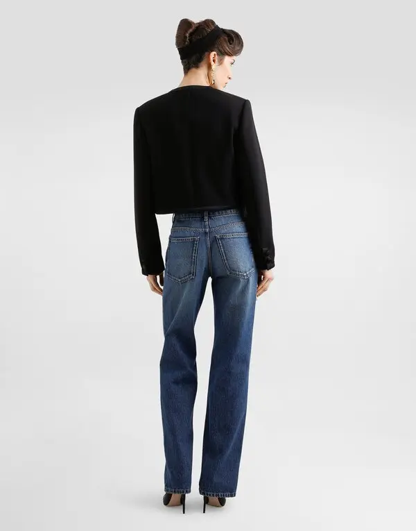Dolce & Gabbana Double Crêpe Wool Jacket Coats And Jackets