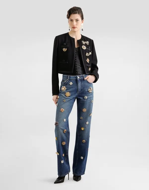 Dolce & Gabbana Double Crêpe Wool Jacket Coats And Jackets