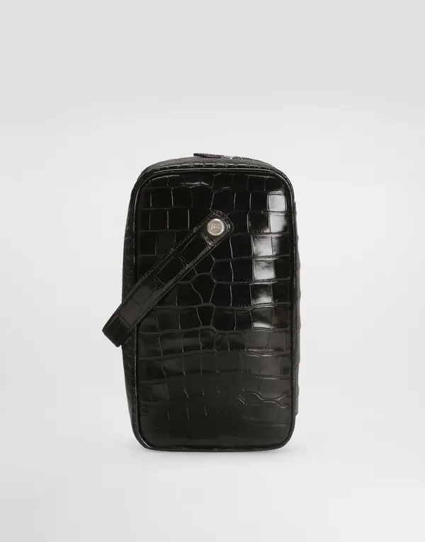 Dolce & Gabbana Lock Polished Alligator Handbag Shoppers