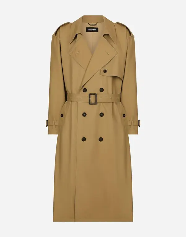 Dolce & Gabbana Double-breasted Cotton Trench Coat