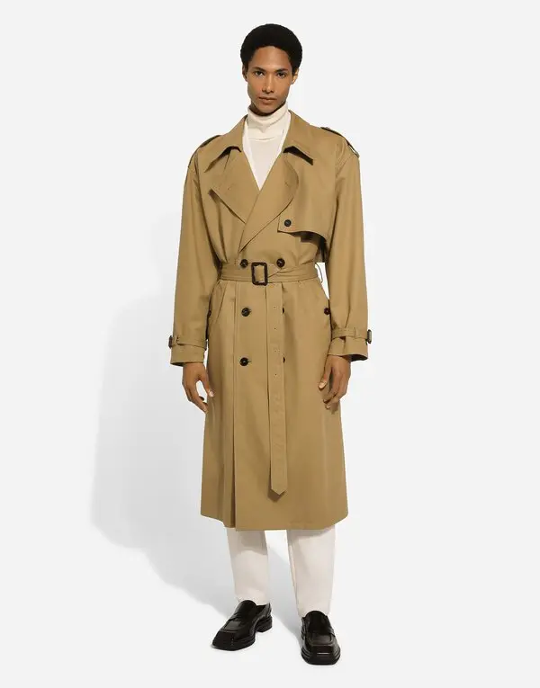 Dolce & Gabbana Double-breasted Cotton Trench Coat