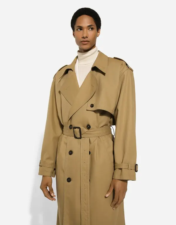 Dolce & Gabbana Double-breasted Cotton Trench Coat