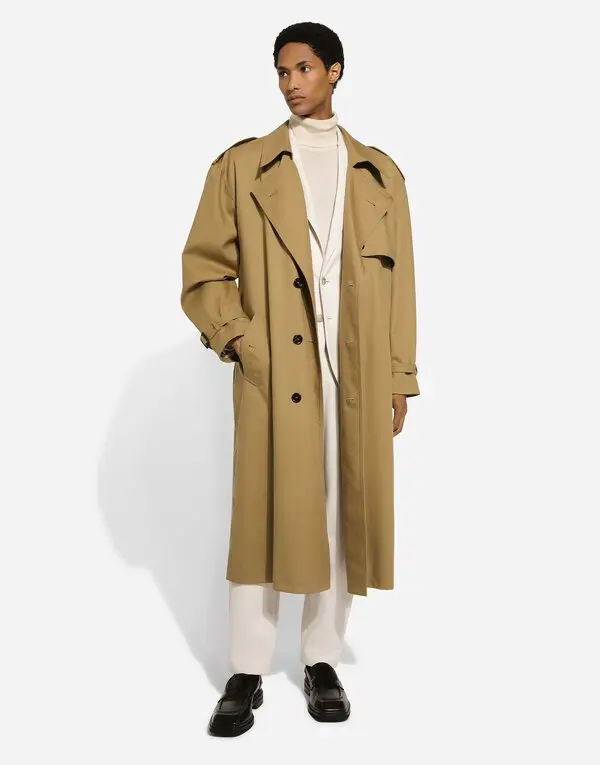Dolce & Gabbana Double-breasted Cotton Trench Coat