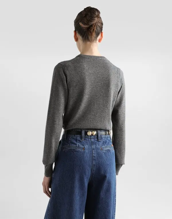 Dolce & Gabbana Cashmere Pullover Sweaters And Cardigans - Grey