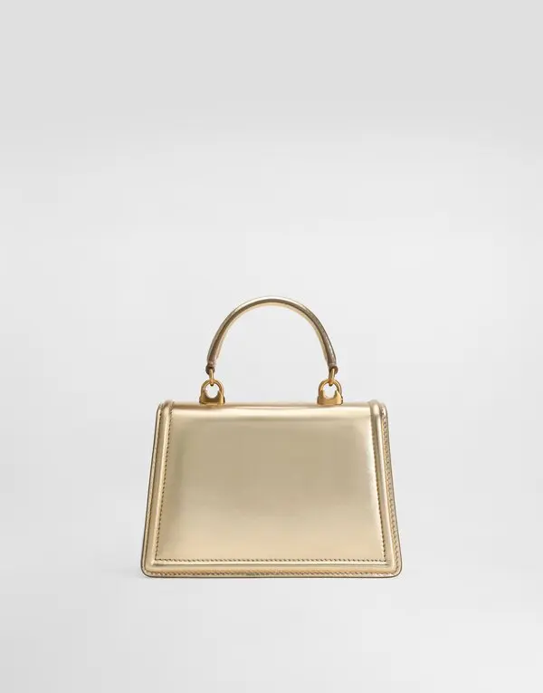 Dolce & Gabbana Small Devotion Bag In Mordore Nappa Leather Handbags Leather - Gold