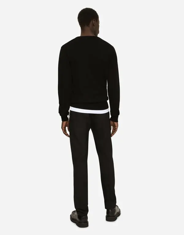 Dolce & Gabbana Pull Girocollo Sweaters And Cardigans - Black
