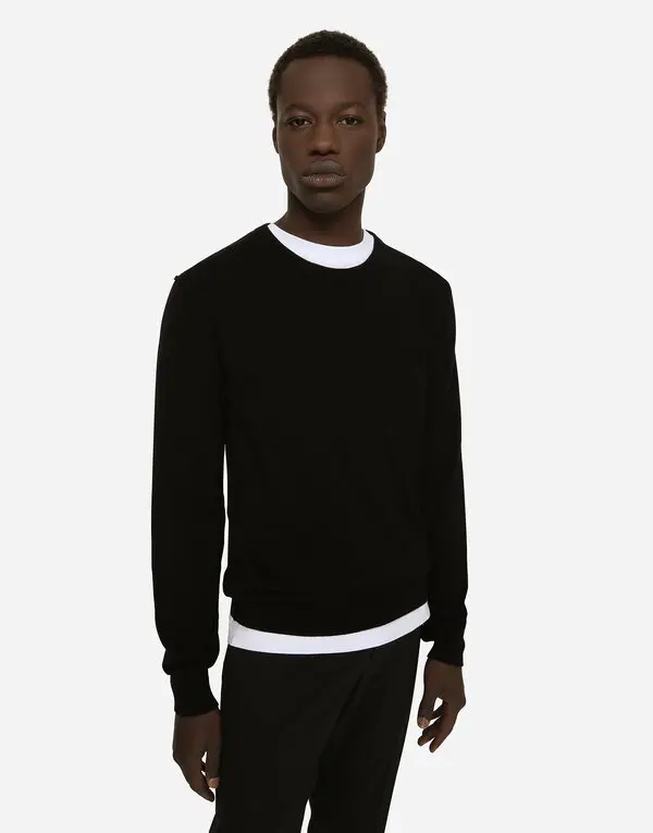 Dolce & Gabbana Pull Girocollo Sweaters And Cardigans - Black