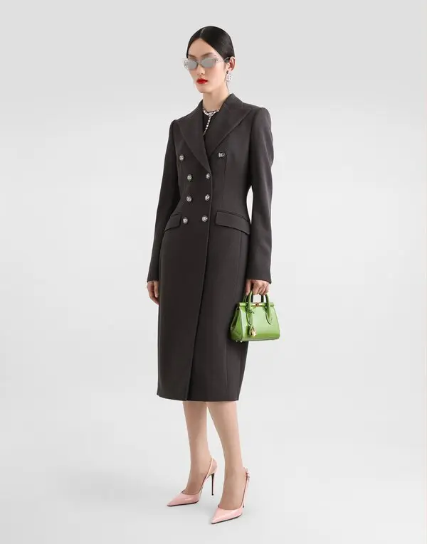 Dolce & Gabbana Double-breasted Wool Coat With Branded Buttons