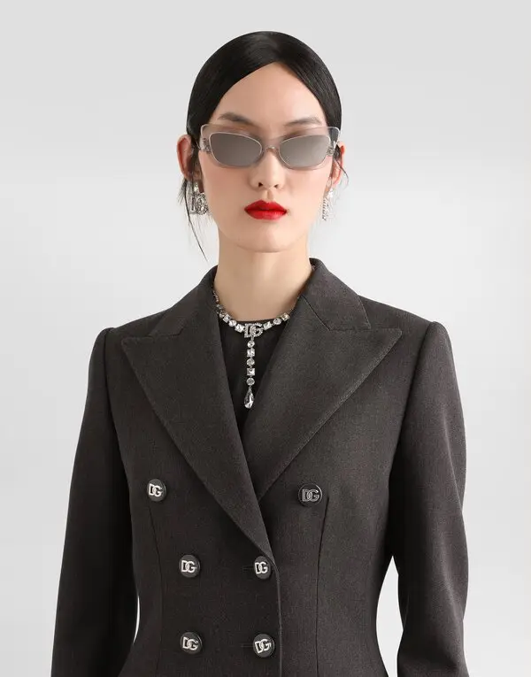 Dolce & Gabbana Double-breasted Wool Coat With Branded Buttons
