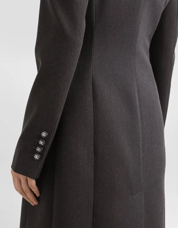 Dolce & Gabbana Double-breasted Wool Coat With Branded Buttons