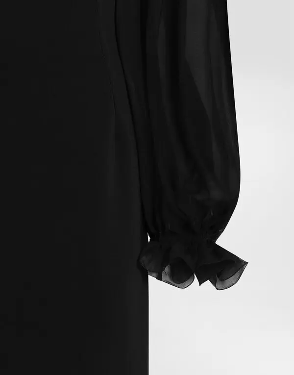 Dolce & Gabbana Structured Cady Dress Dresses Viscose - Black