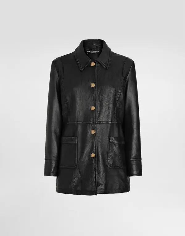 Dolce & Gabbana Vintage Lambskin Jacket Coats And Jackets - Black