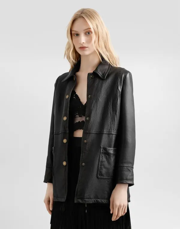 Dolce & Gabbana Vintage Lambskin Jacket Coats And Jackets