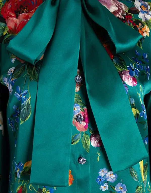 Dolce & Gabbana Rose-print Satin Shirt