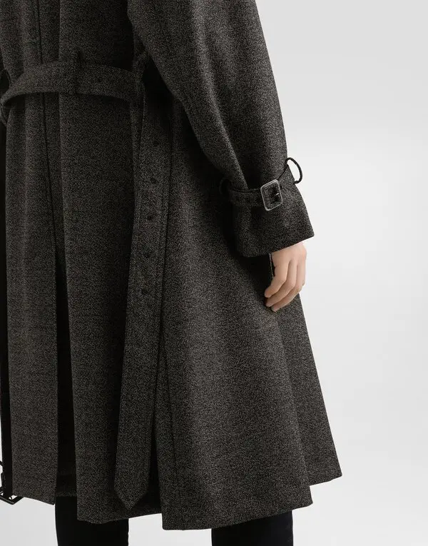 Dolce & Gabbana Double-breasted Wool Trench Coats And Jackets