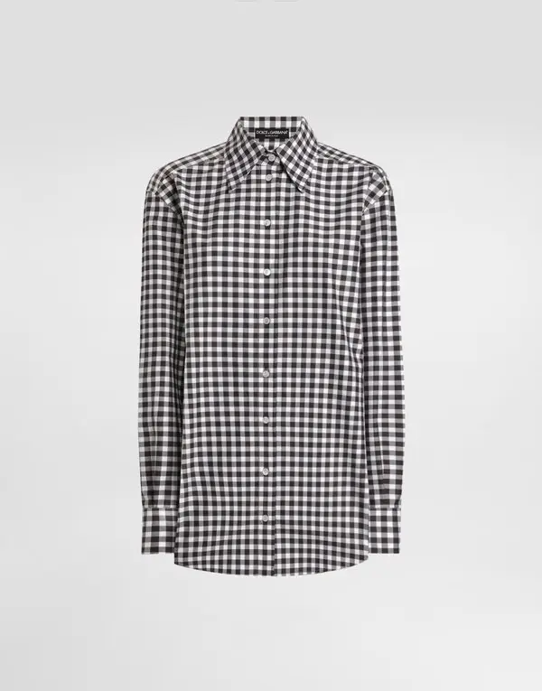 Dolce & Gabbana Cotton Check Shirt Shirts And Tops - Multicolor