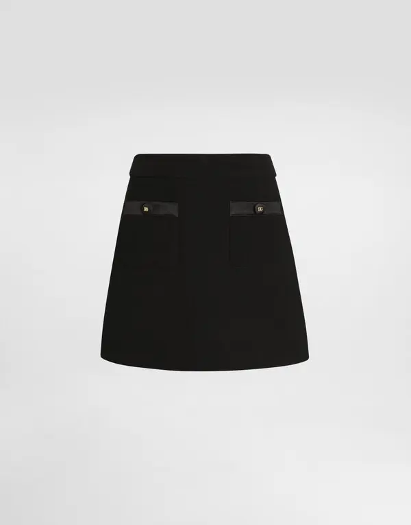 Dolce & Gabbana A-line Wool Crepe Miniskirt Skirts