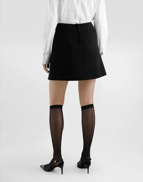Dolce & Gabbana A-line Wool Crepe Miniskirt Skirts