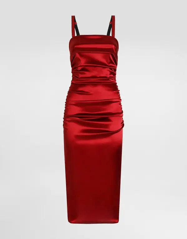 Dolce & Gabbana Stretch Satin Fitted Dress