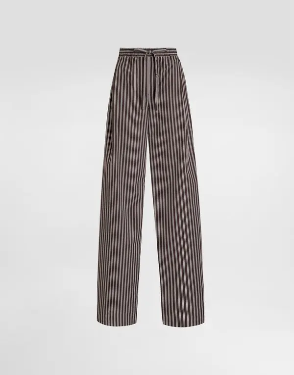 Dolce & Gabbana Striped Poplin Trousers - Multicolor